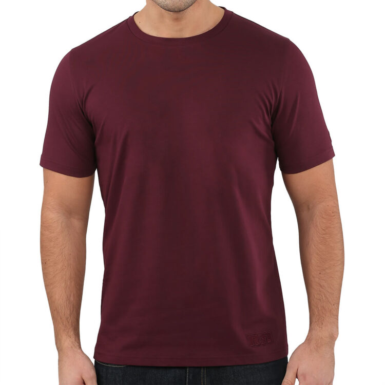 Men's Red T-shirt | Bordeaux Red Cotton T-shirts | Retro Red